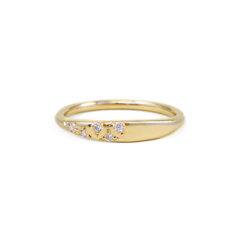 Tapered Cluster Five Diamond Ring – Jen Leddy Studios