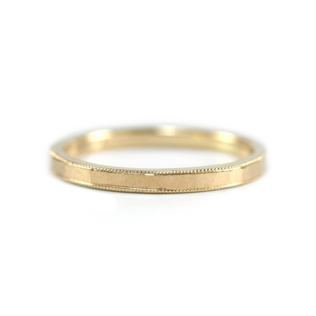 2mm Matte Milgrained Hammered Band – Jen Leddy Studios