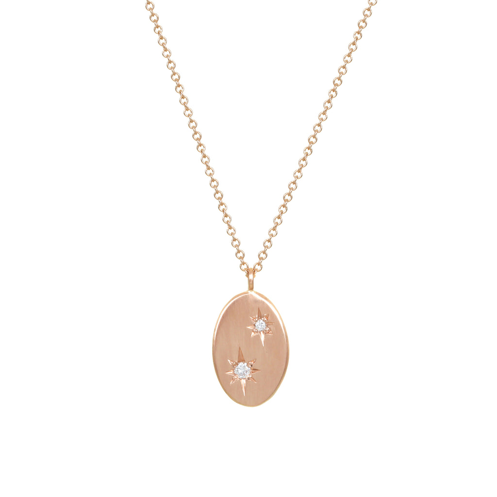 Oval North Star Duo Diamond Necklace – Jen Leddy Studios